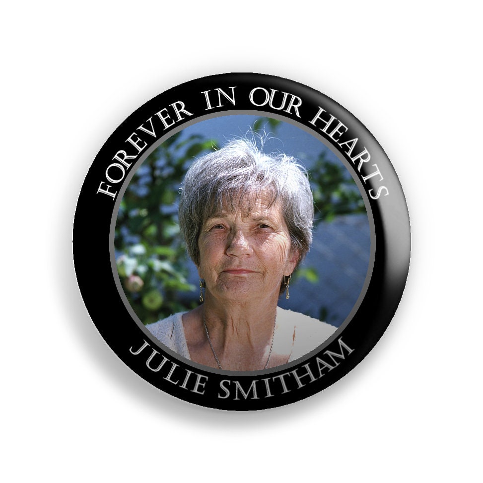 Custom Memorial Button Pins or Memorial Magnets Keepsake | Etsy