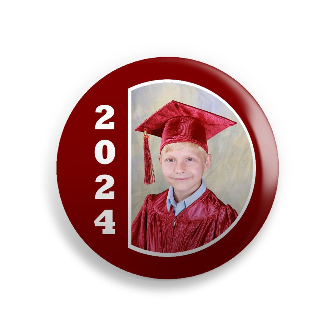 Custom Photo Graduation Button Pins or Magnets Keepsake - 2025 ...