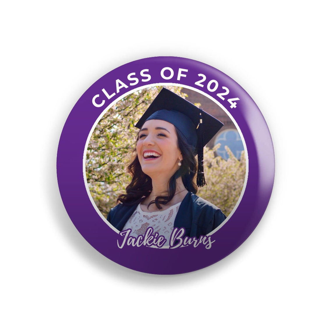 Custom Photo Graduation Button Pins or Magnets Keepsake - 2025 ...