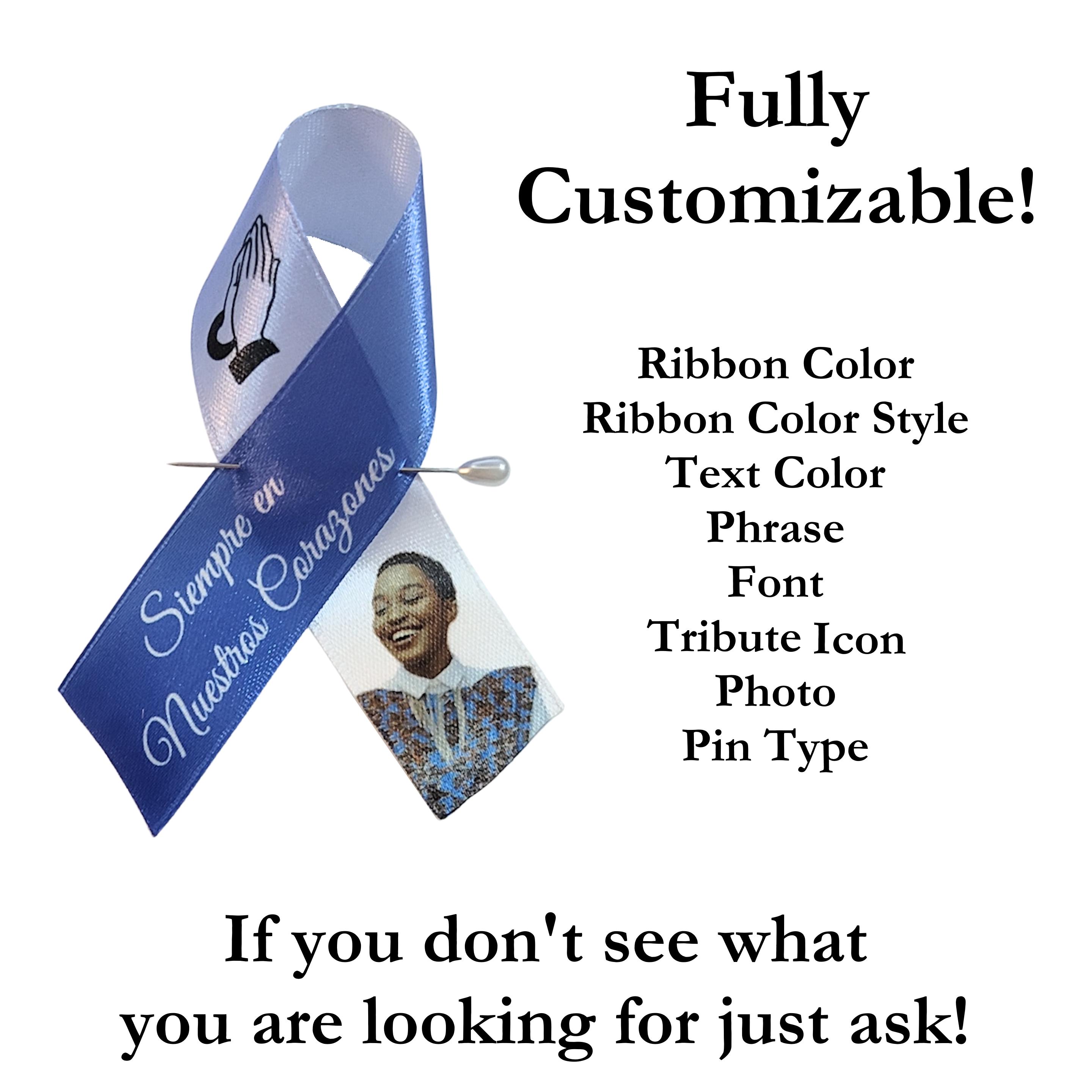 Celebration of Life Memorial Ribbons – Personalized Funeral Favor for ...