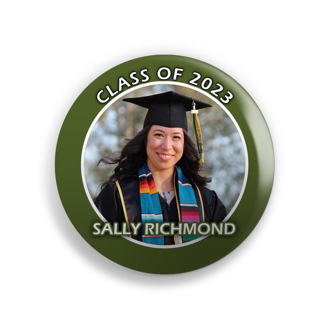 Custom Photo Graduation Button Pins or Magnets Keepsake 2023 - Etsy