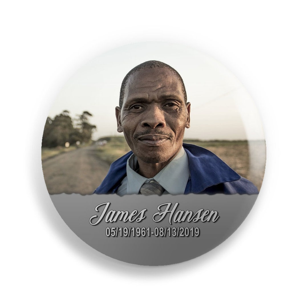 Custom Memorial Button Pins or Memorial Magnets Keepsake : 2.25 or 3 ...