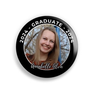 Custom Photo Graduation Button Pins or Magnets Keepsake - 2025 ...