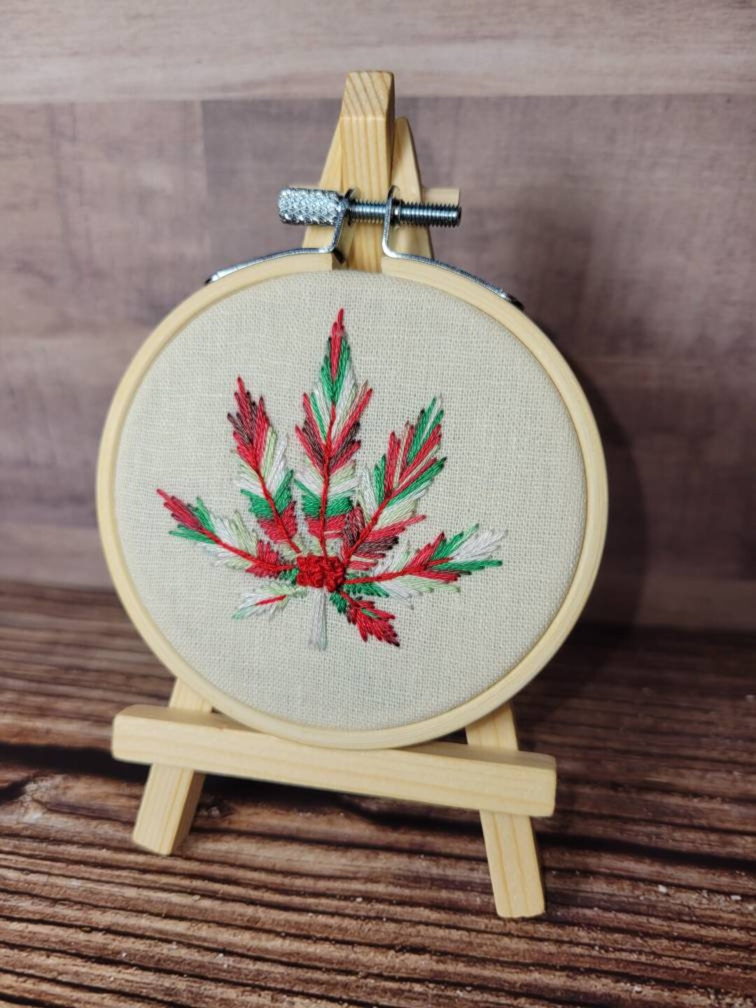 Embroidery Art Embroidery Wall Hanging Marijuana Hoop Art - Etsy