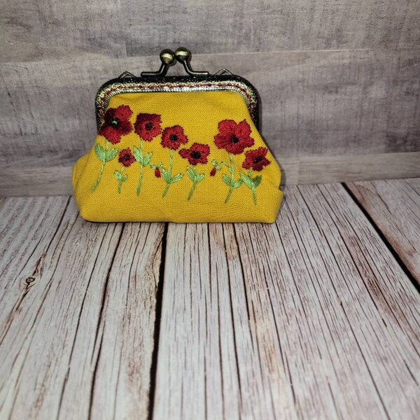 Floral Coin Purse - Etsy