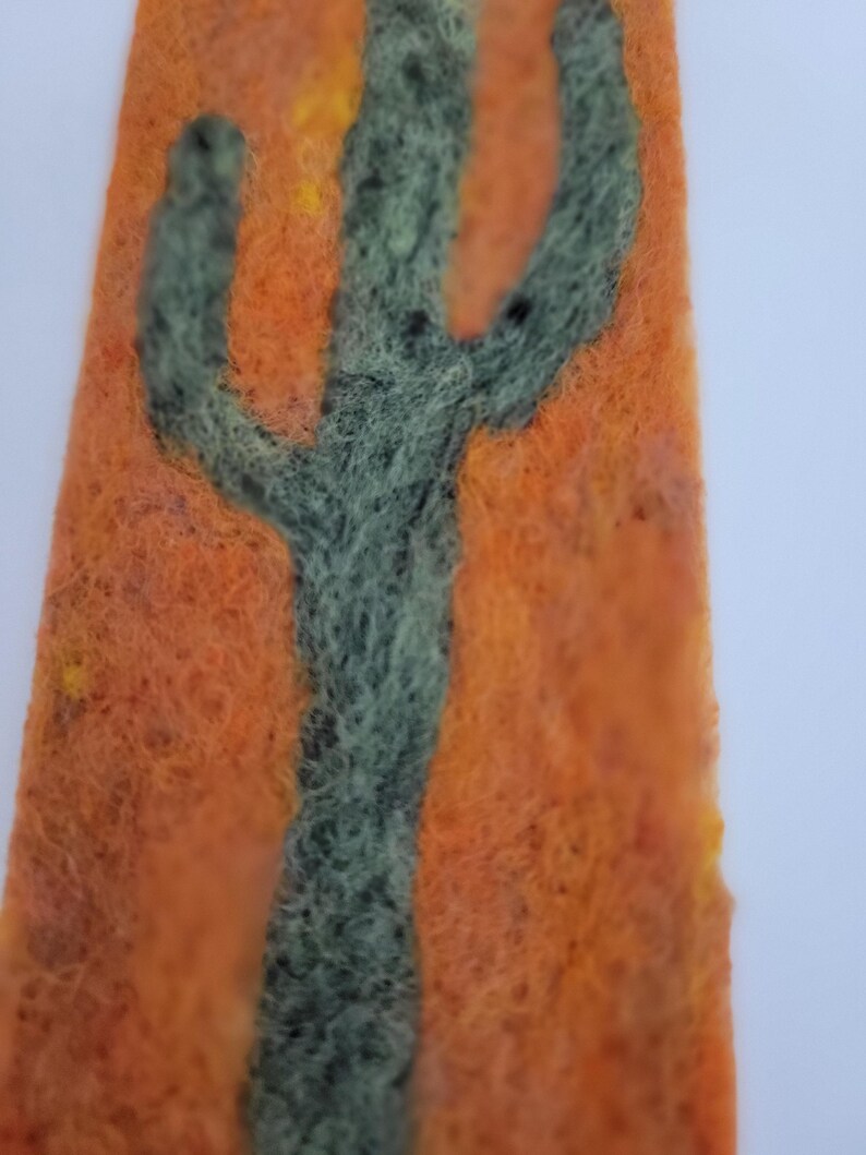 Needle Felted Cactus Bookmark: Handmade Wool Art - Etsy