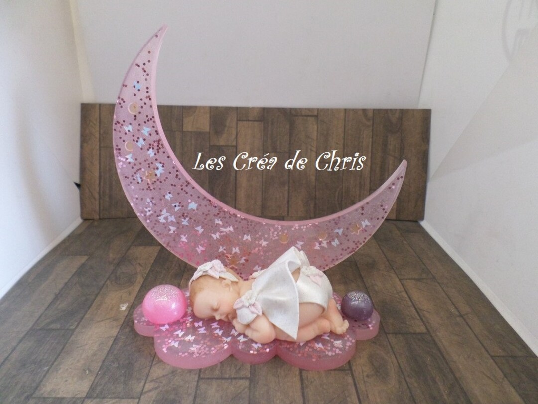 Table Center Cloud and Star and Its Baby Fimo Baptismal Outfit. - Etsy