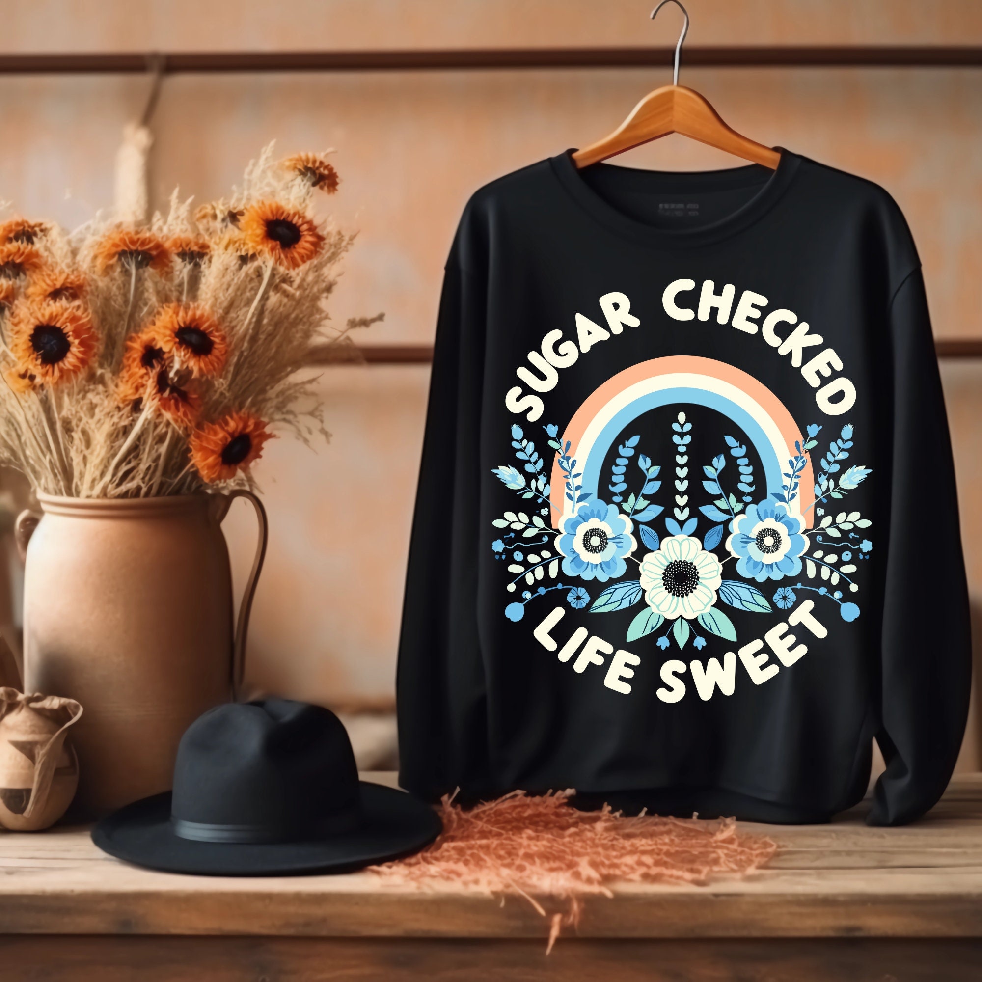 Diabetes Awareness T-shirt Design, Type 1 Diabetic Gift, Blue Ribbon ...