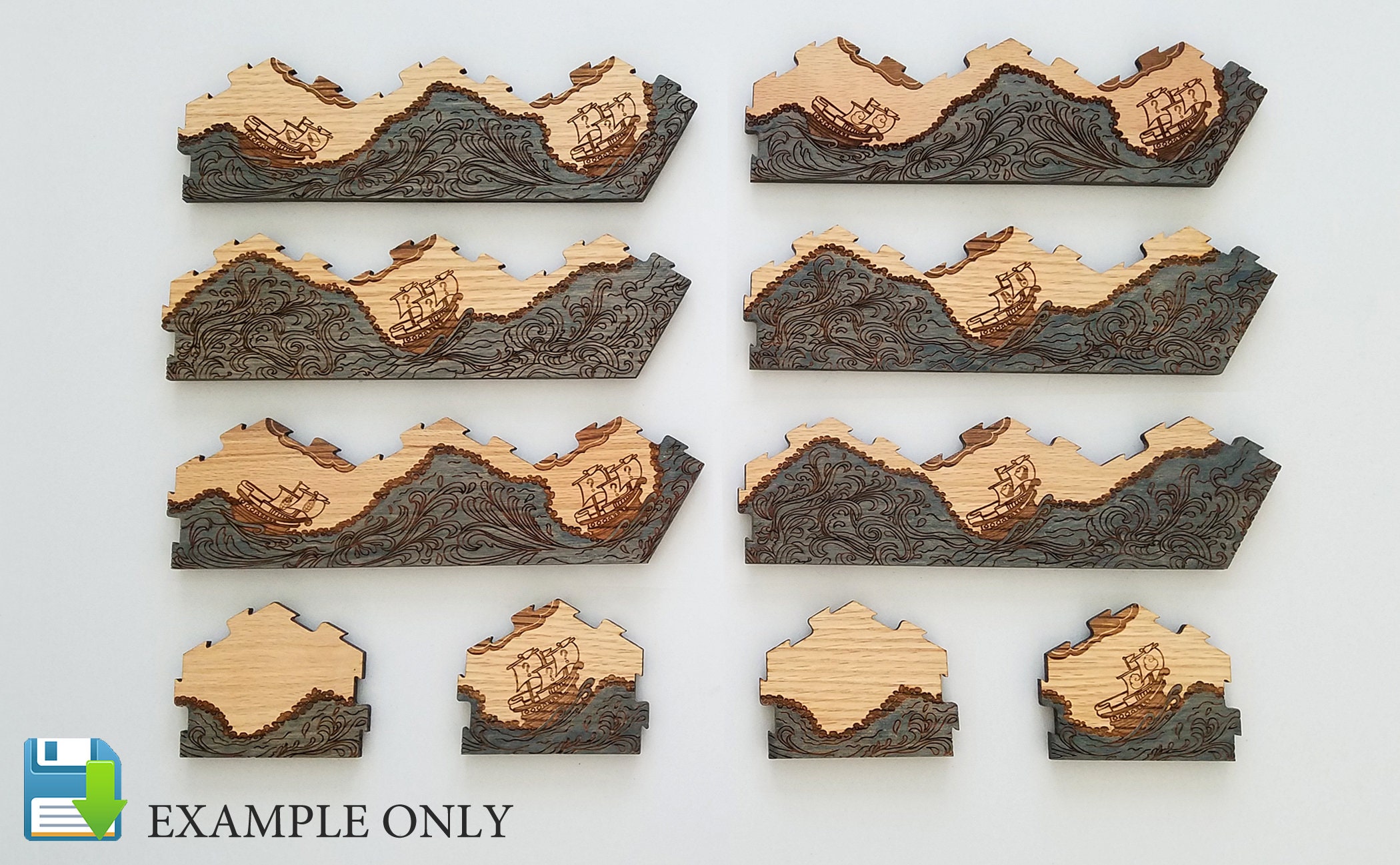 HEX GAME Land Border Waves - Etsy