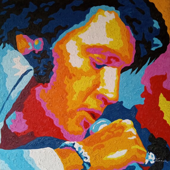 Elvis Presley Acrylic Painting on Canvas | Etsy