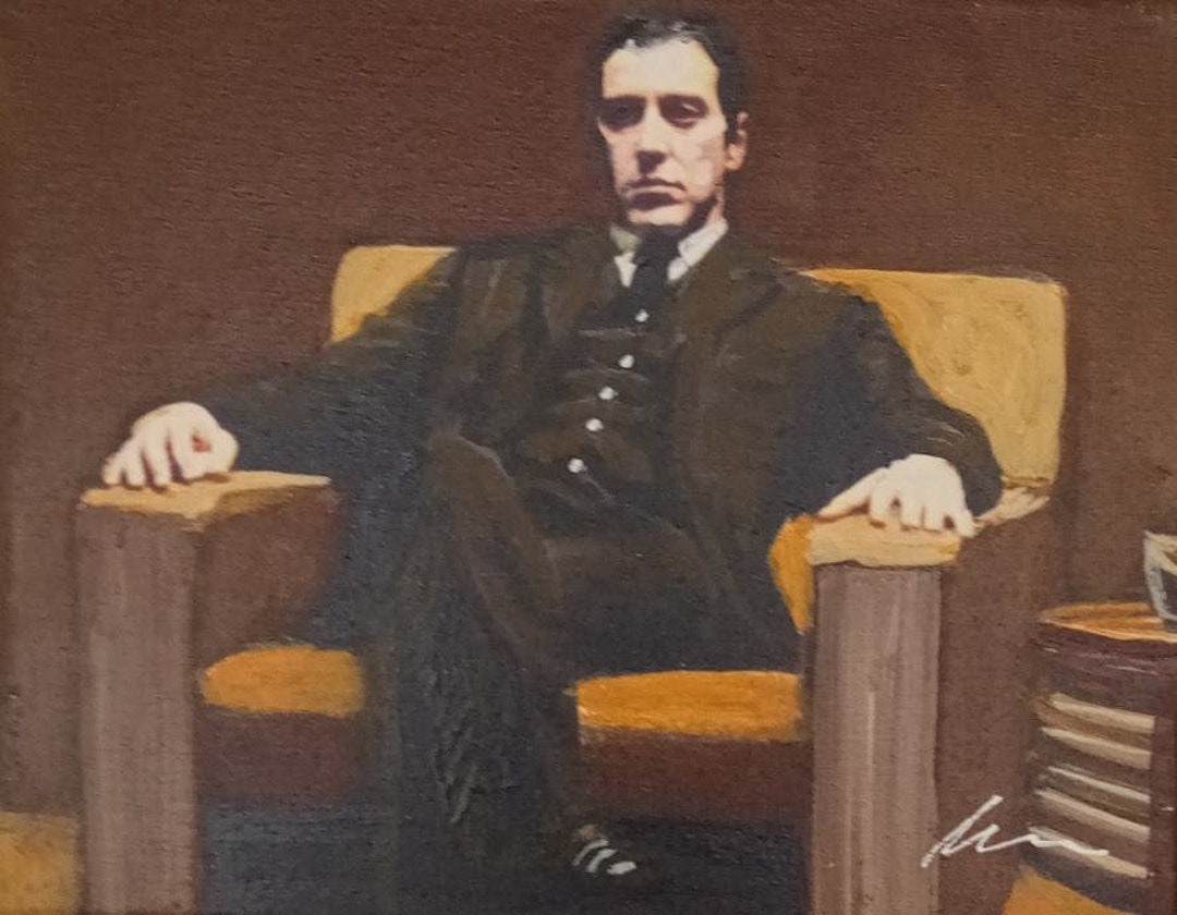 Michael Corleone Painting , the Godfather, Oil Painting on Canvas ...