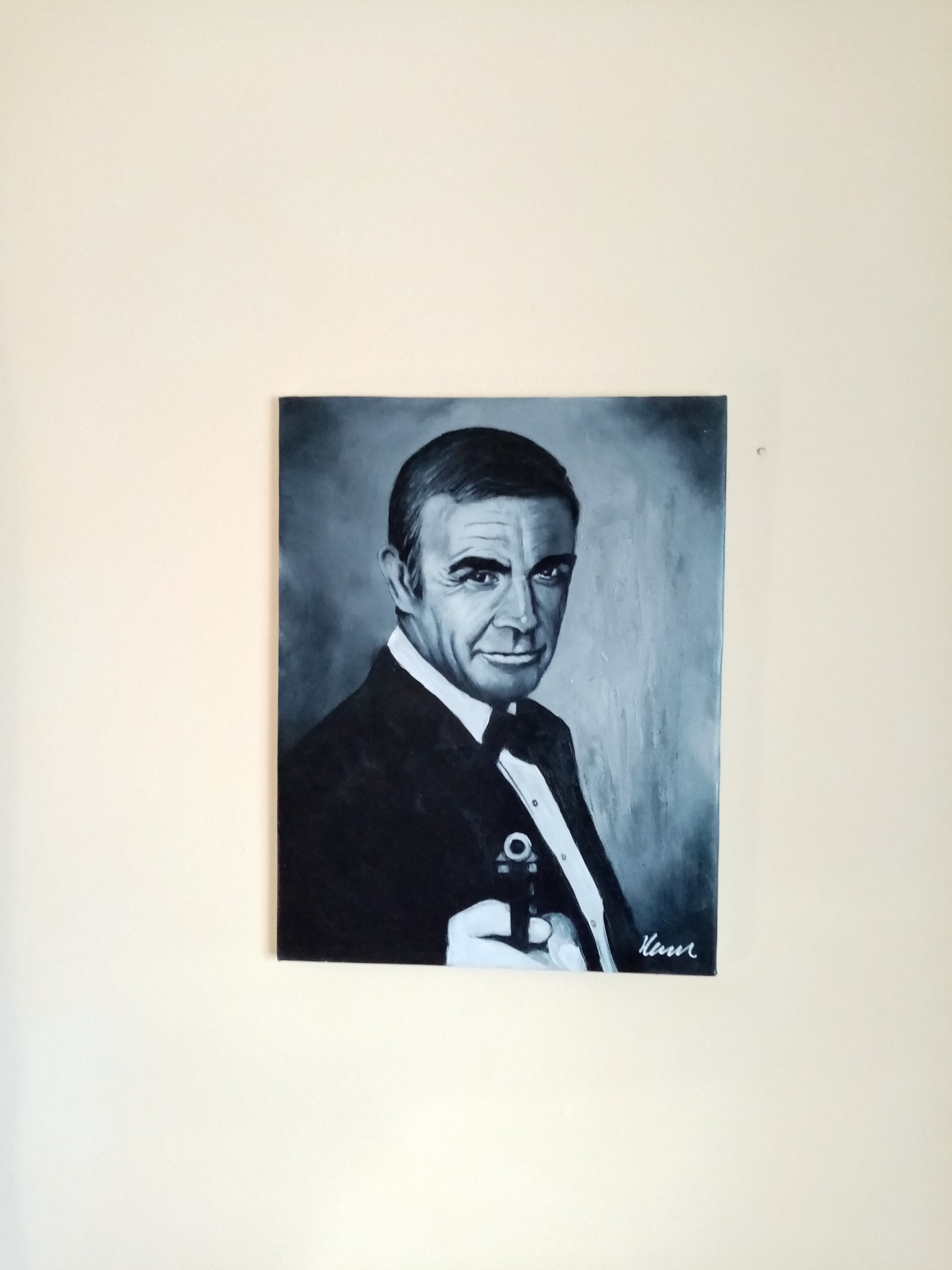 Sean Connery as James Bond Oil Painting on Canvas - Etsy Australia