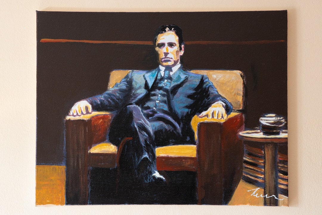 Michael Corleone Painting , the Godfather, Oil Painting on Canvas ...