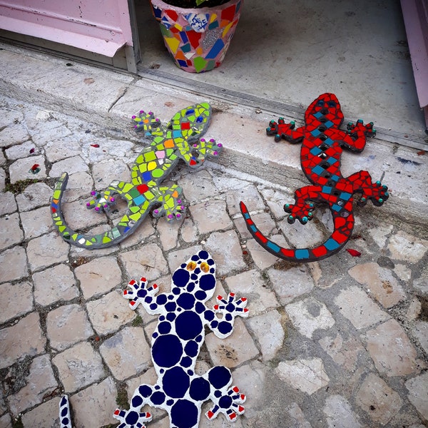 Mosaic Gecko - Etsy UK