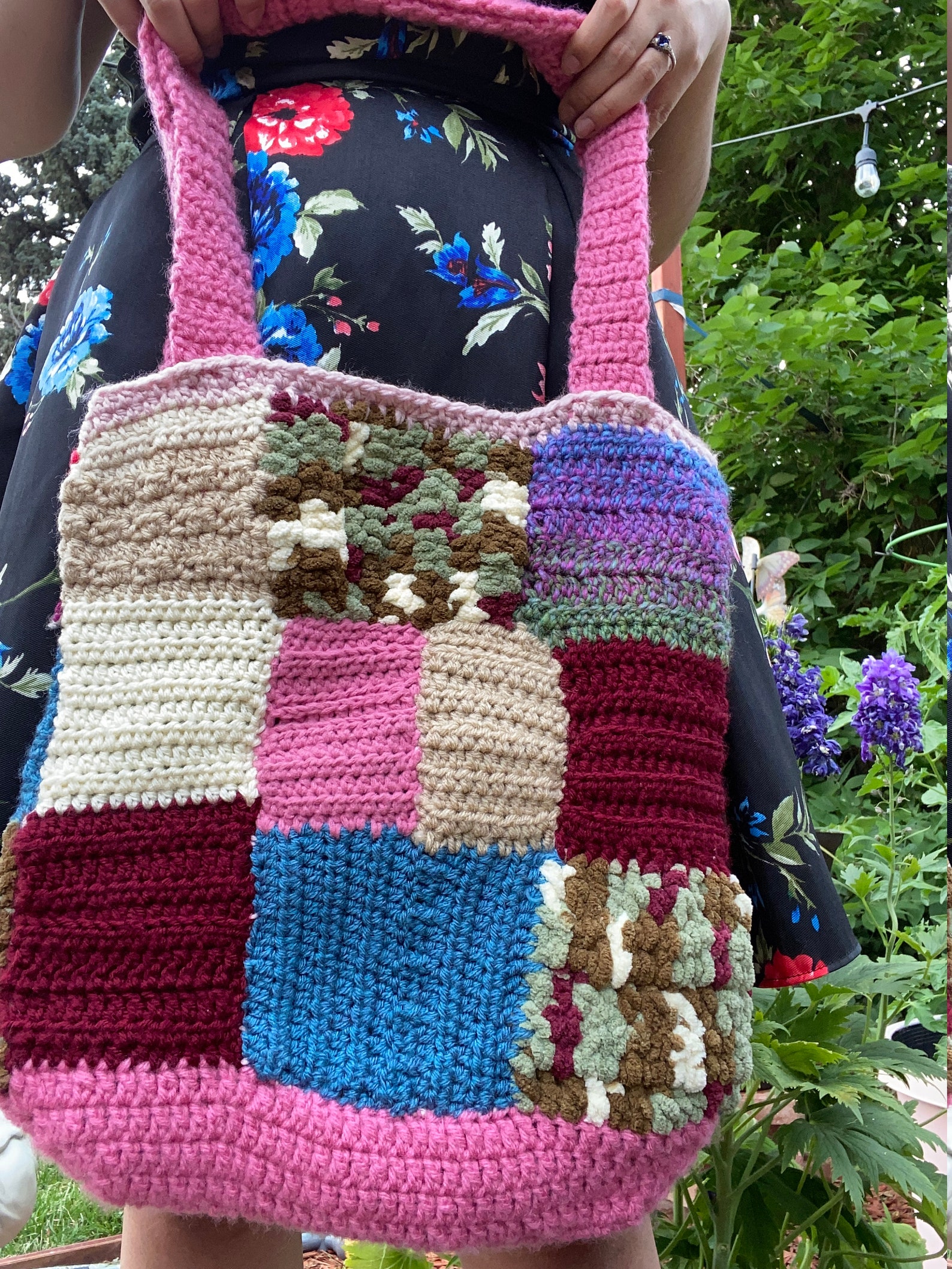Crochet Patchwork Bag - Etsy