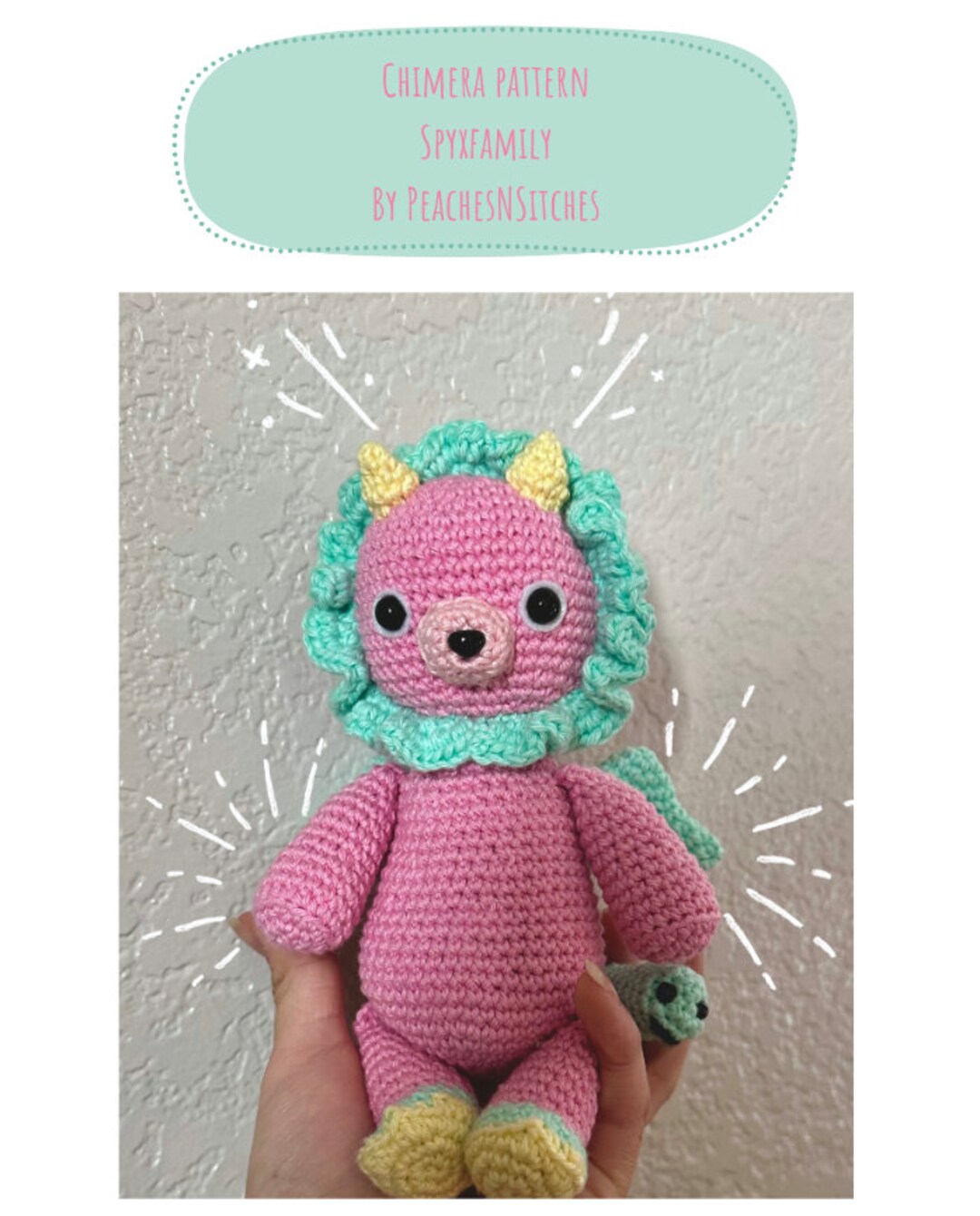 Crochet Pattern Chimera Spyxfamily - Etsy
