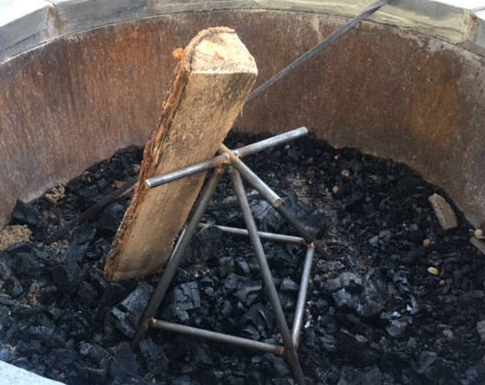 Vertical Fire Pit Stand Small Trivet Dutch Oven Stand Take Apart ...