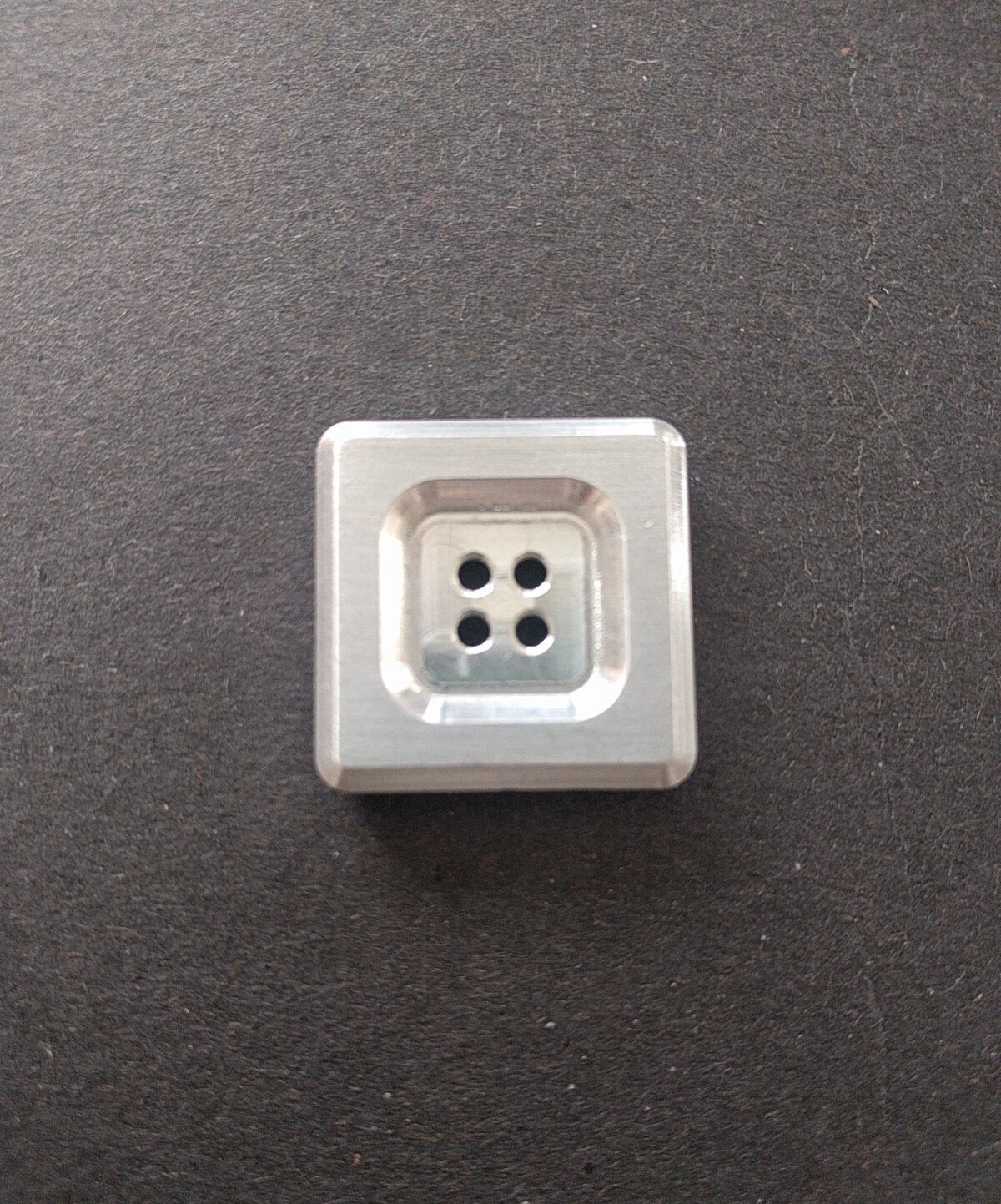 Botón cuadrado de aluminio, botón pequeño, botón de 4 hoyos, adorno de ...
