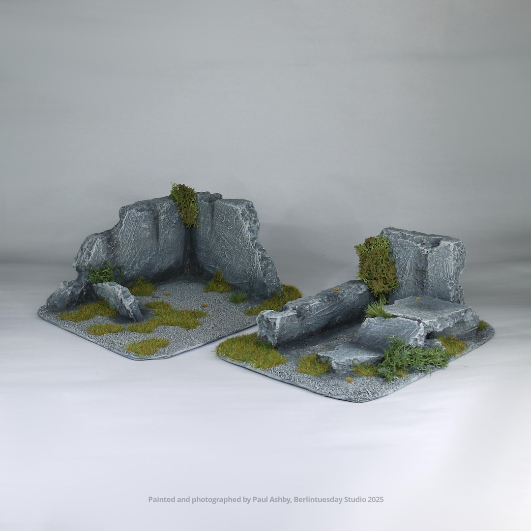 Ruins Set B (2 Pce) - Handmade Wargame Terrain - Scenery, Scatter ...