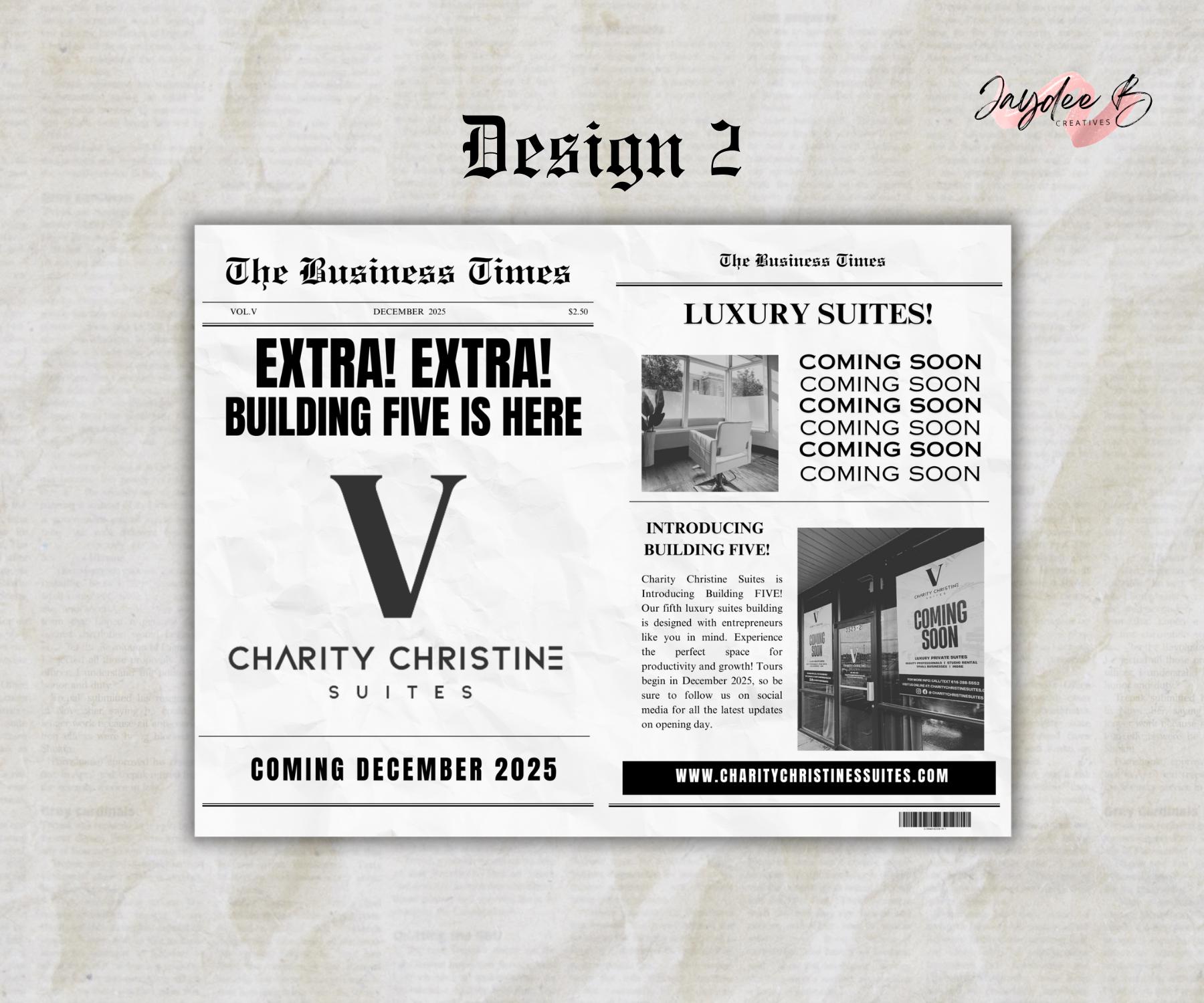 Grand Opening Business Branding Newspaper Template, DIY Canva Template ...