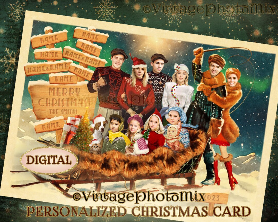 Personalized Holidays Card From Photo, Personalized Family Christmas ...
