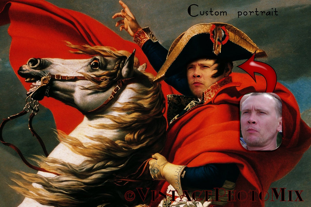Custom Military Portrait, Gift for Him, Fathers Day Gift, Napoleon ...