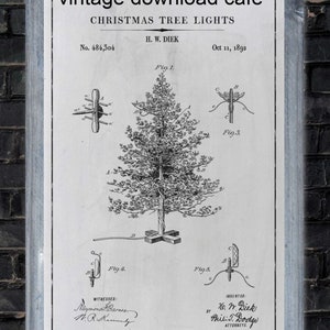 1892 Christmas Tree Light Poster Art Print, Christmas Tree,gift Forxmas ...