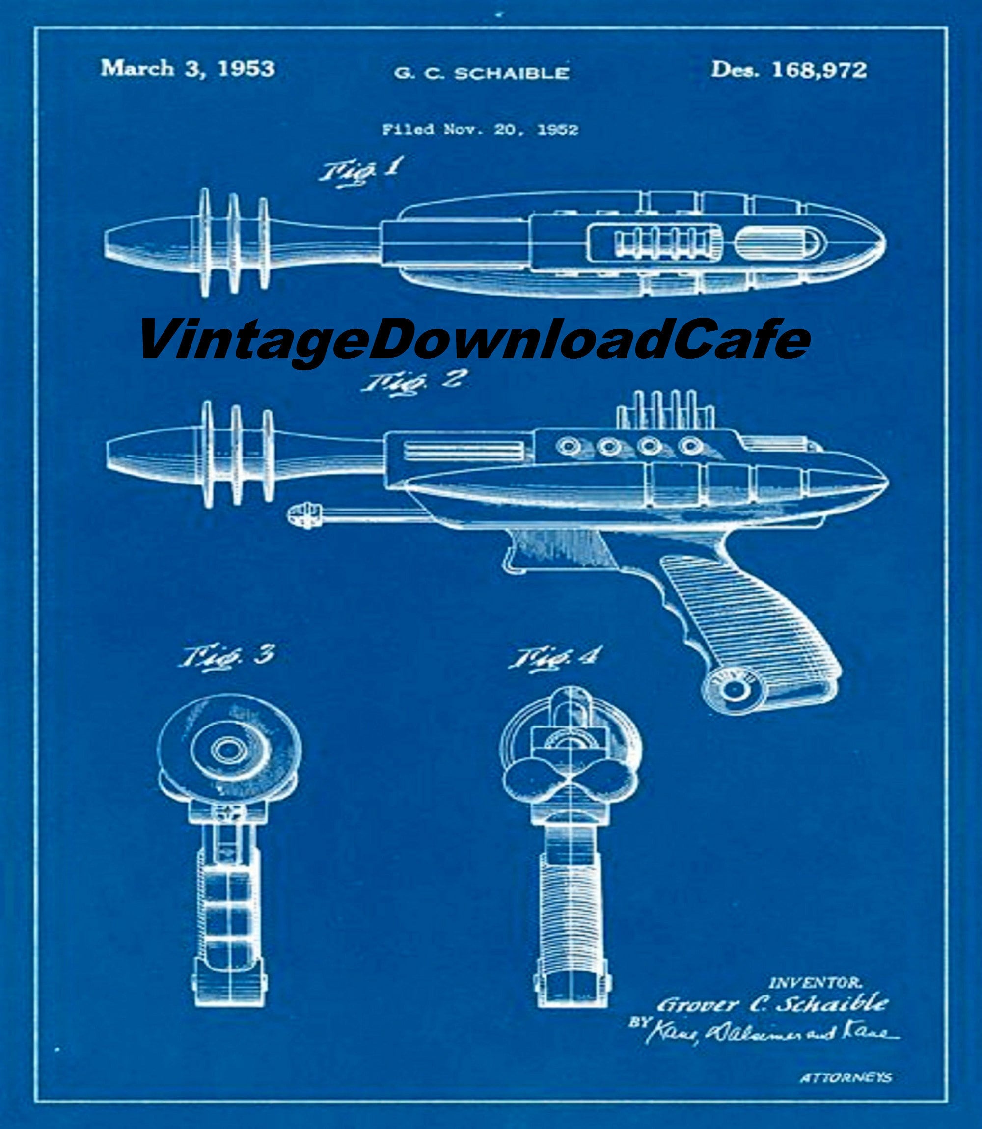 Ray Gun Toy Pistol Patent 1953 Print,sci-fi Toy,digital Print,nursery ...