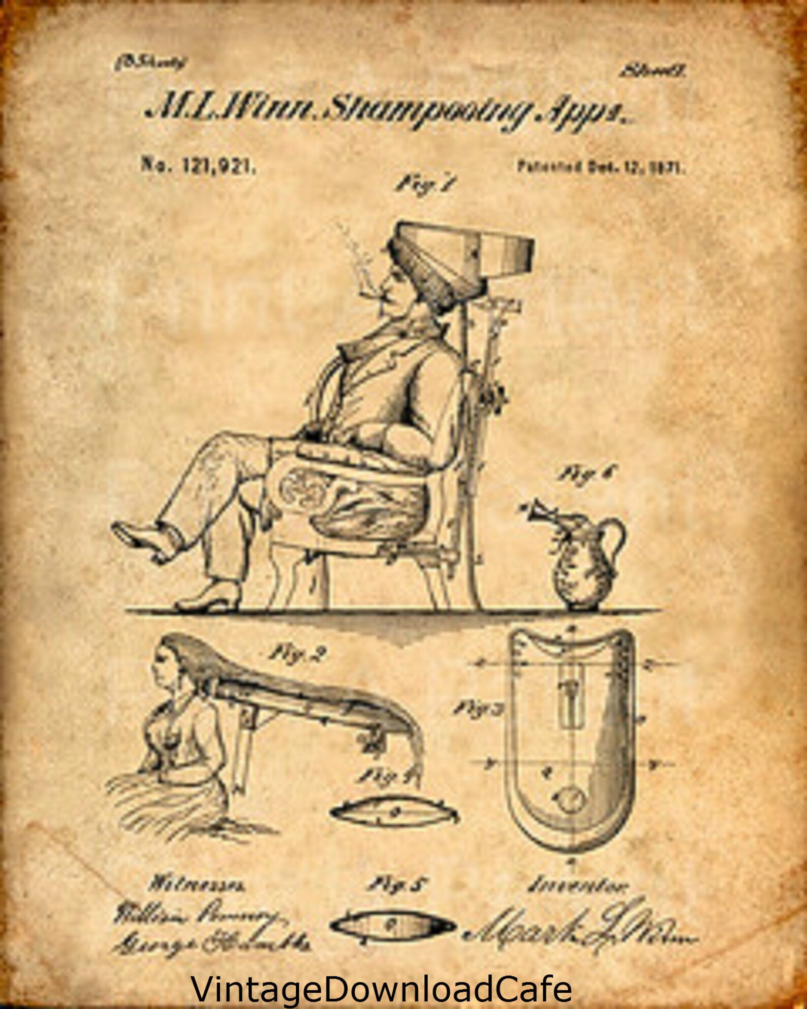 Hair Shampooing Appliance Patent Print, Hair Shampoo Patent Print ...