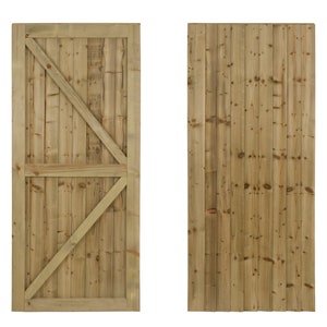 Side Gates Fully Framed Wooden (v2) Light Green (natural) - Etsy UK