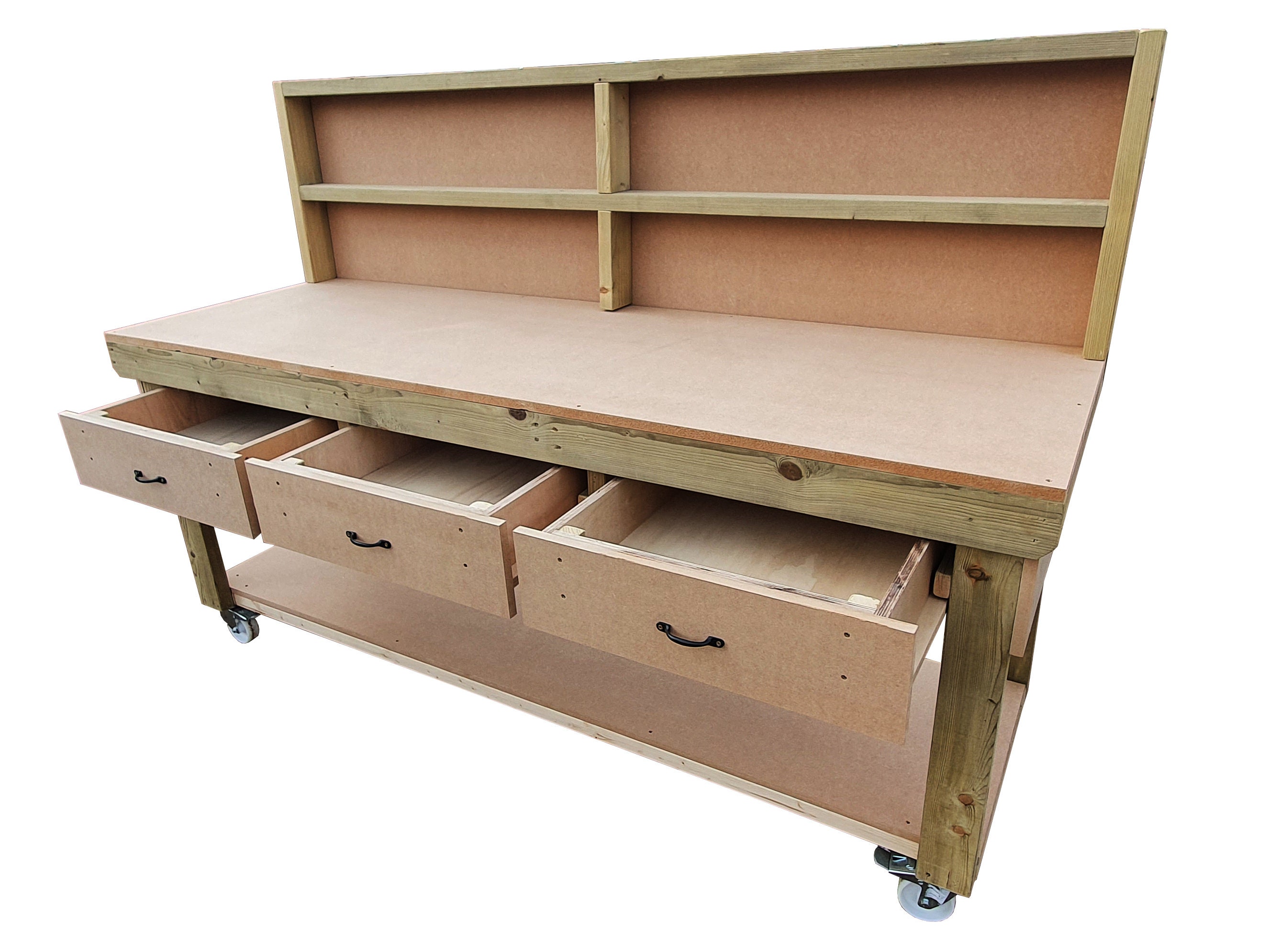 Wooden MDF Top Workbench With Drawers Industrial Heavy-duty - Etsy