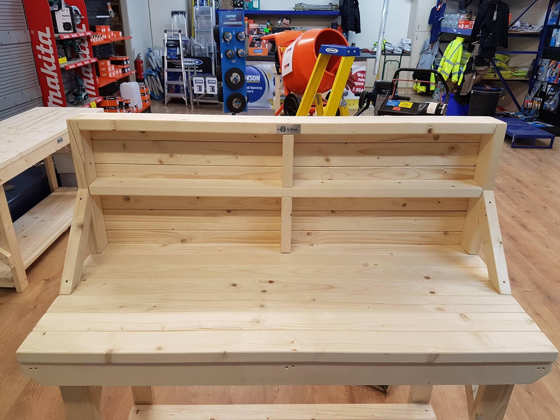 Wooden Workbench With Back Acorn Brand made of Kiln-dry - Etsy