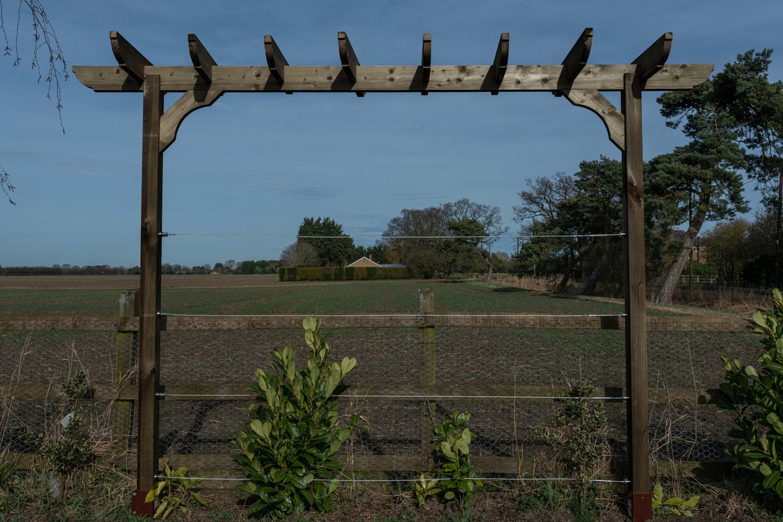 Wooden Corbel Single Beam Pergola Plant Climbing Arbour | Etsy UK