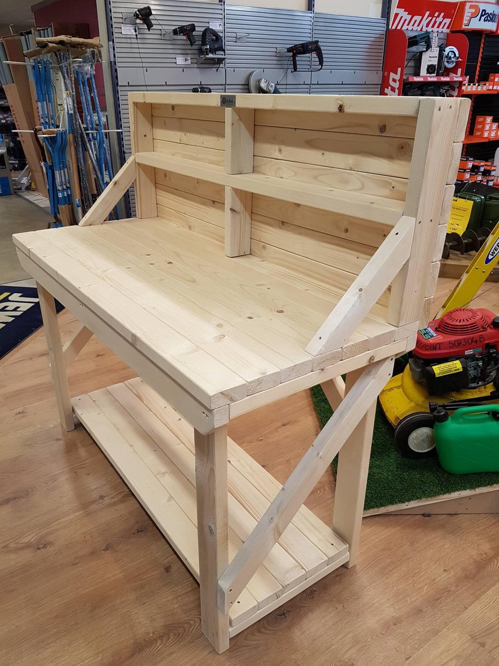 Wooden Workbench With Back Acorn Brand made of Kiln-dry - Etsy