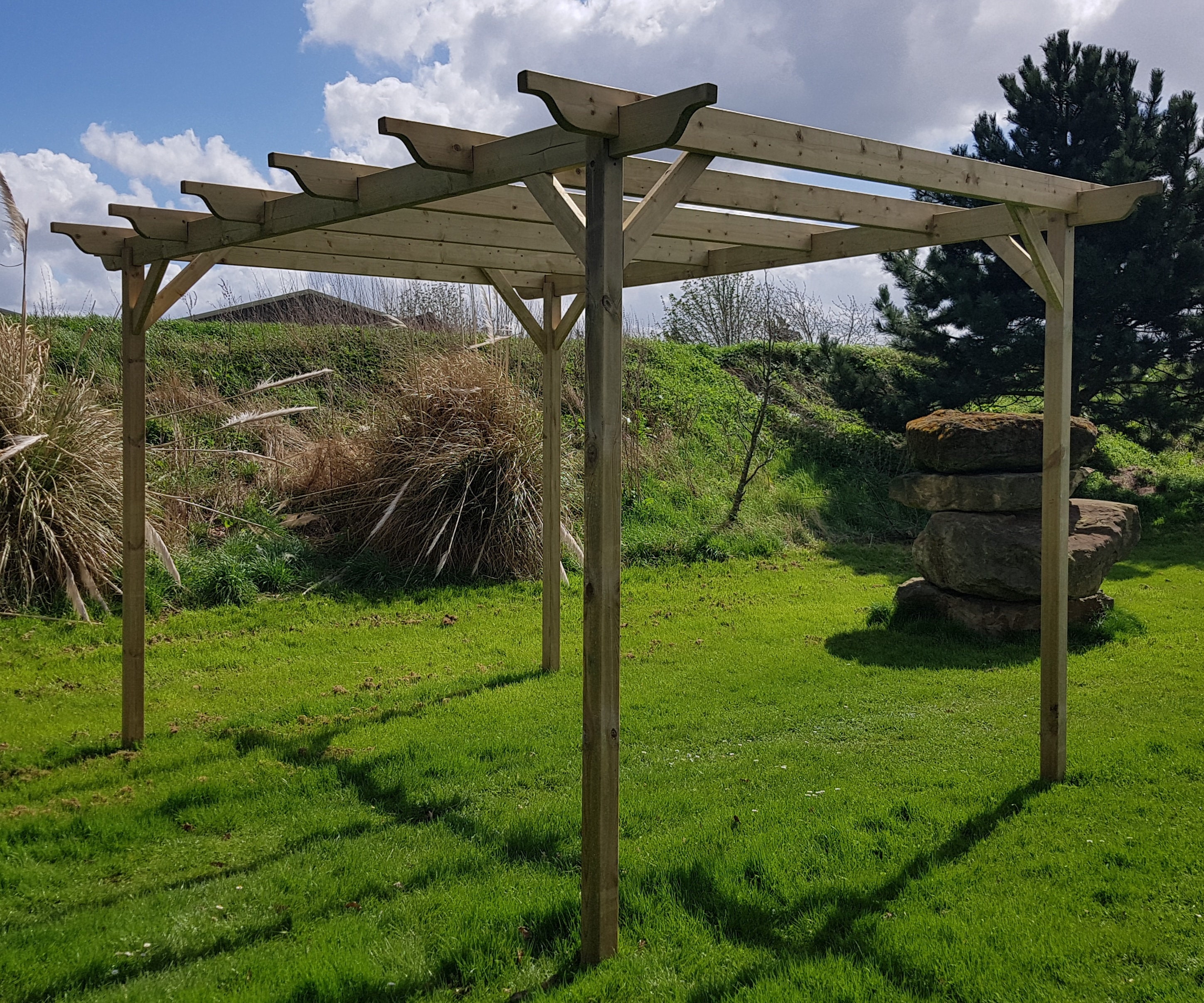 Wooden Garden Pergola Kit - Exclusive Pergola Range - Sculpted Design ...