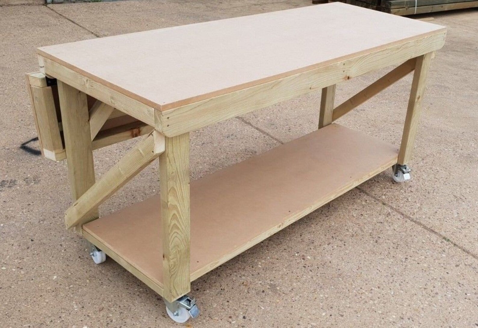 Wooden Workbench 18mm MDF Top With Extendable Working Surface | Etsy