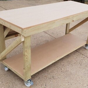 Wooden Workbench 18mm MDF Top With Extendable Working Surface | Etsy