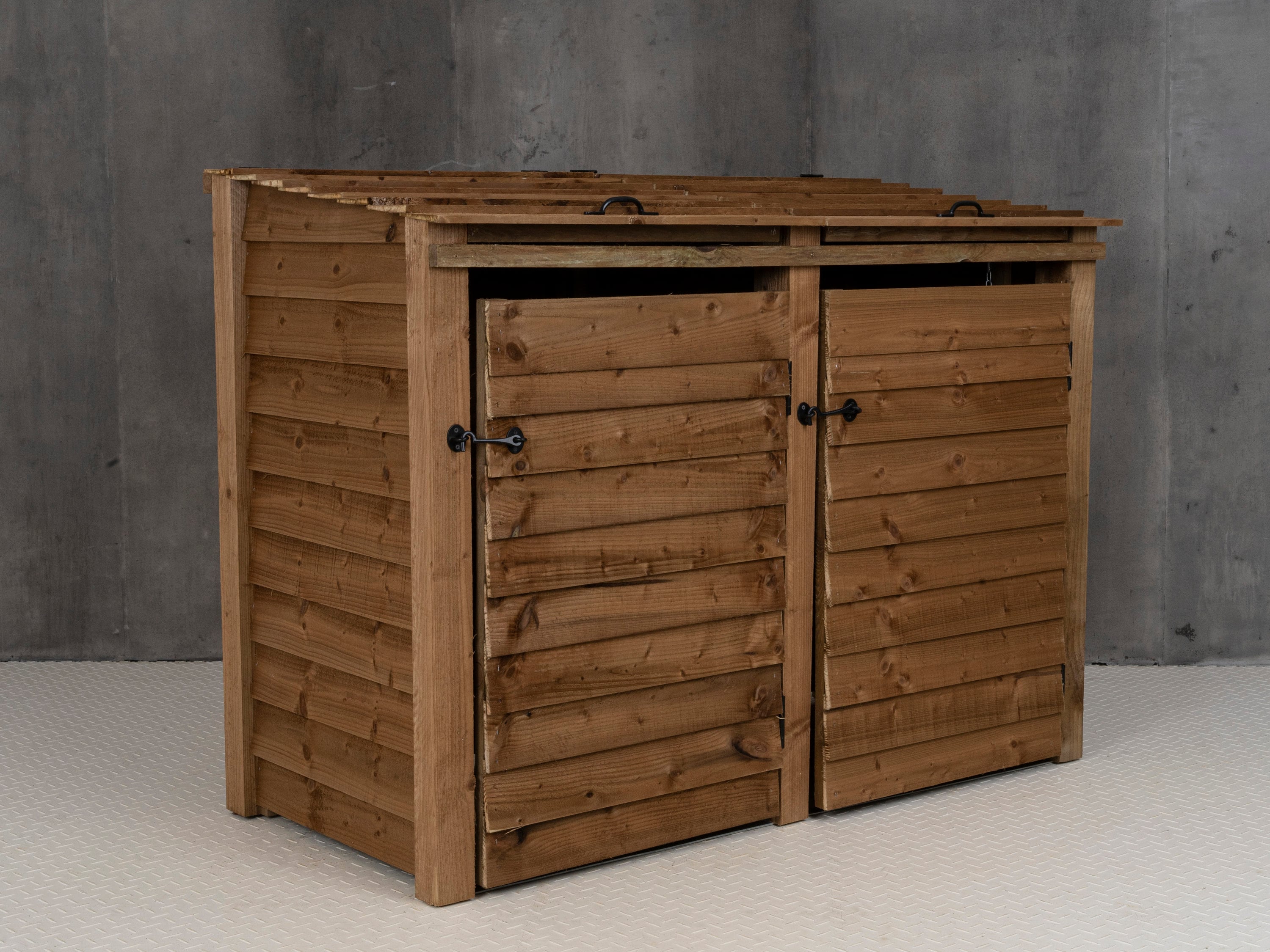 Wooden Wheelie Bin Store Outdoor Garden Dustbin Waste - Etsy UK