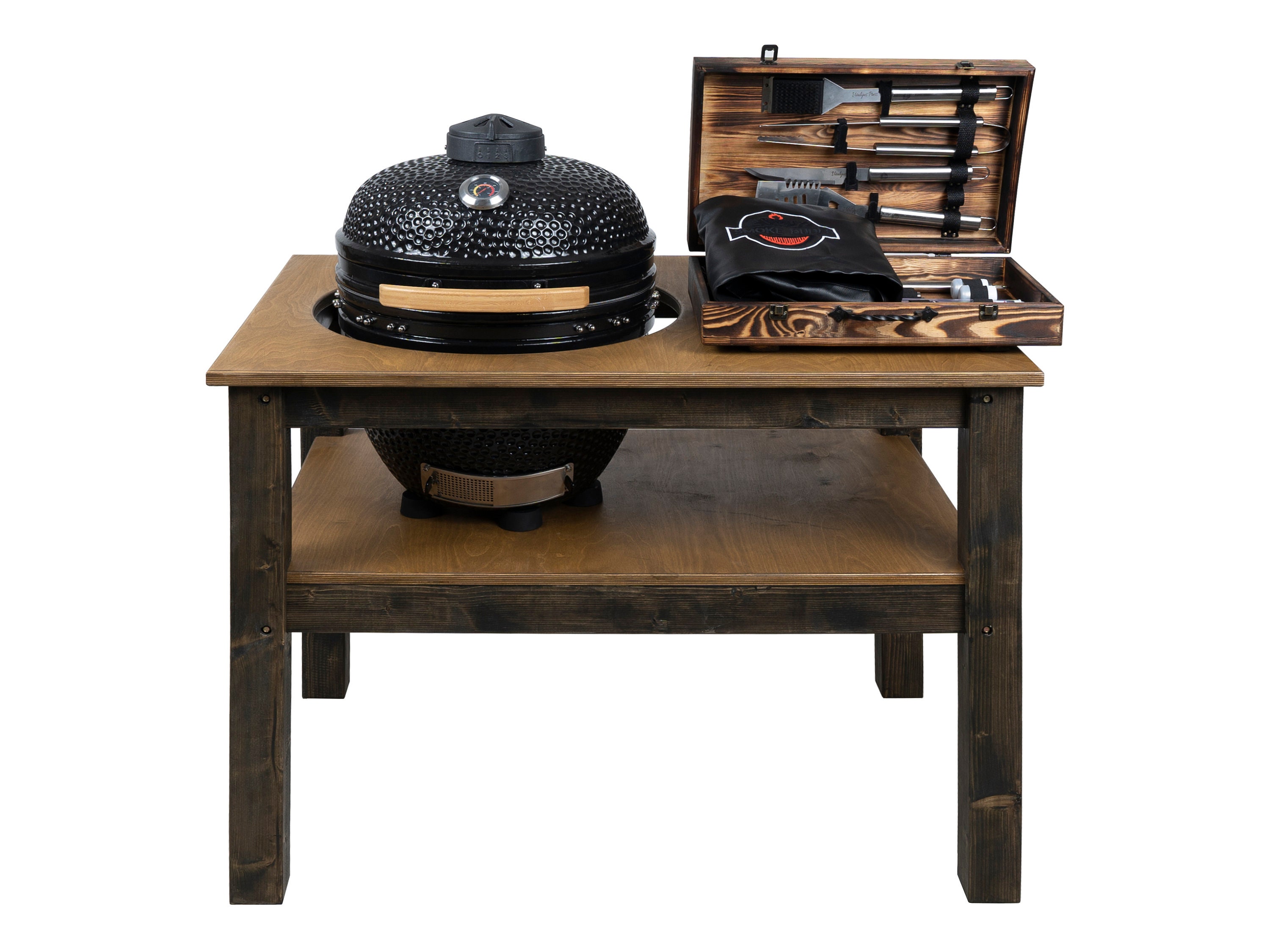 Grill Table, BBQ Kitchen Space for - Kamado Bono Minimo, Outdoor Bar ...