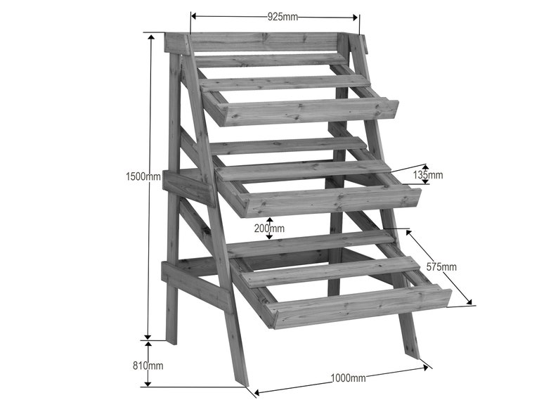 Produce, Bakery Display Stand With Wooden Boxes - Commercial Veg and ...