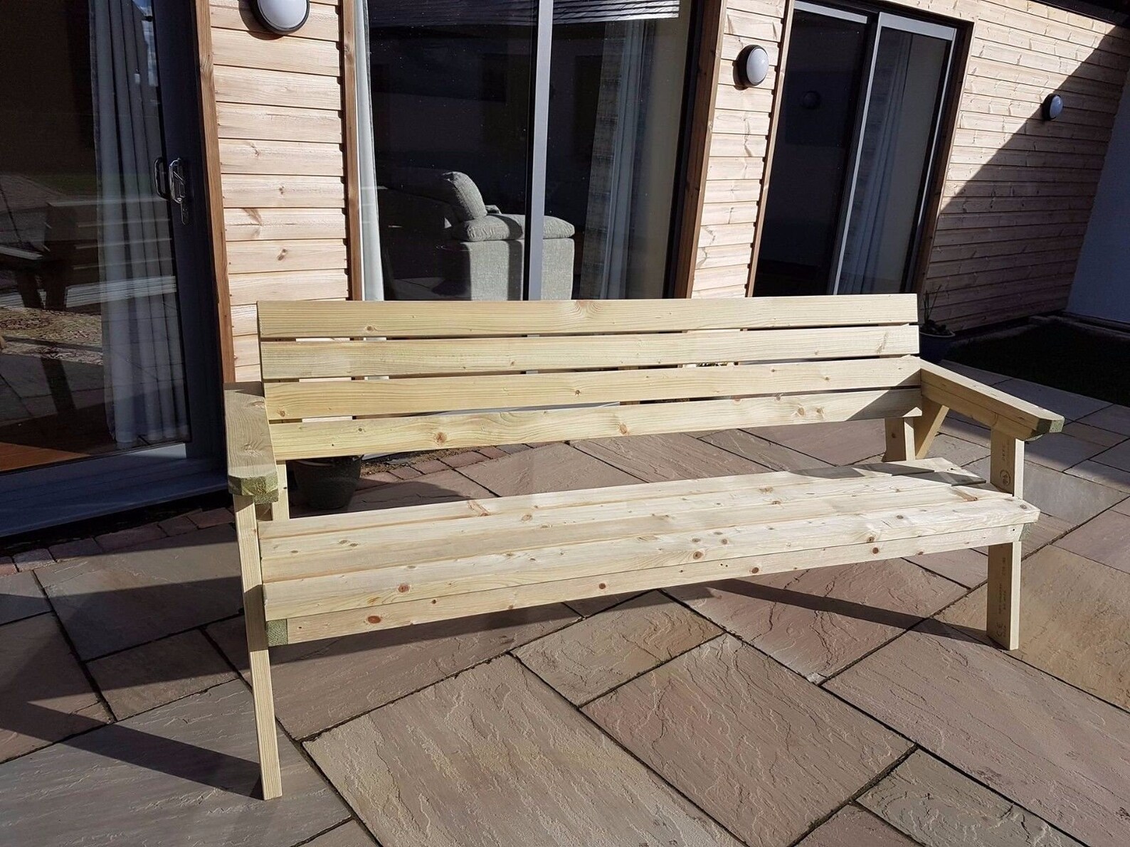 Wooden Garden Fence Bench/seat Consilium Brand - Etsy UK