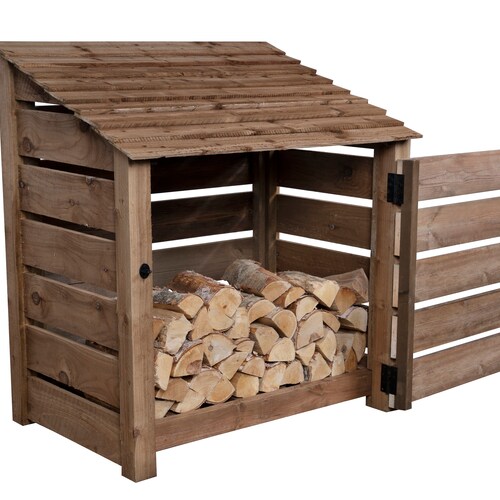Wooden Log Store 4ft With Doors Firewood Storage Width 1460mm - Etsy