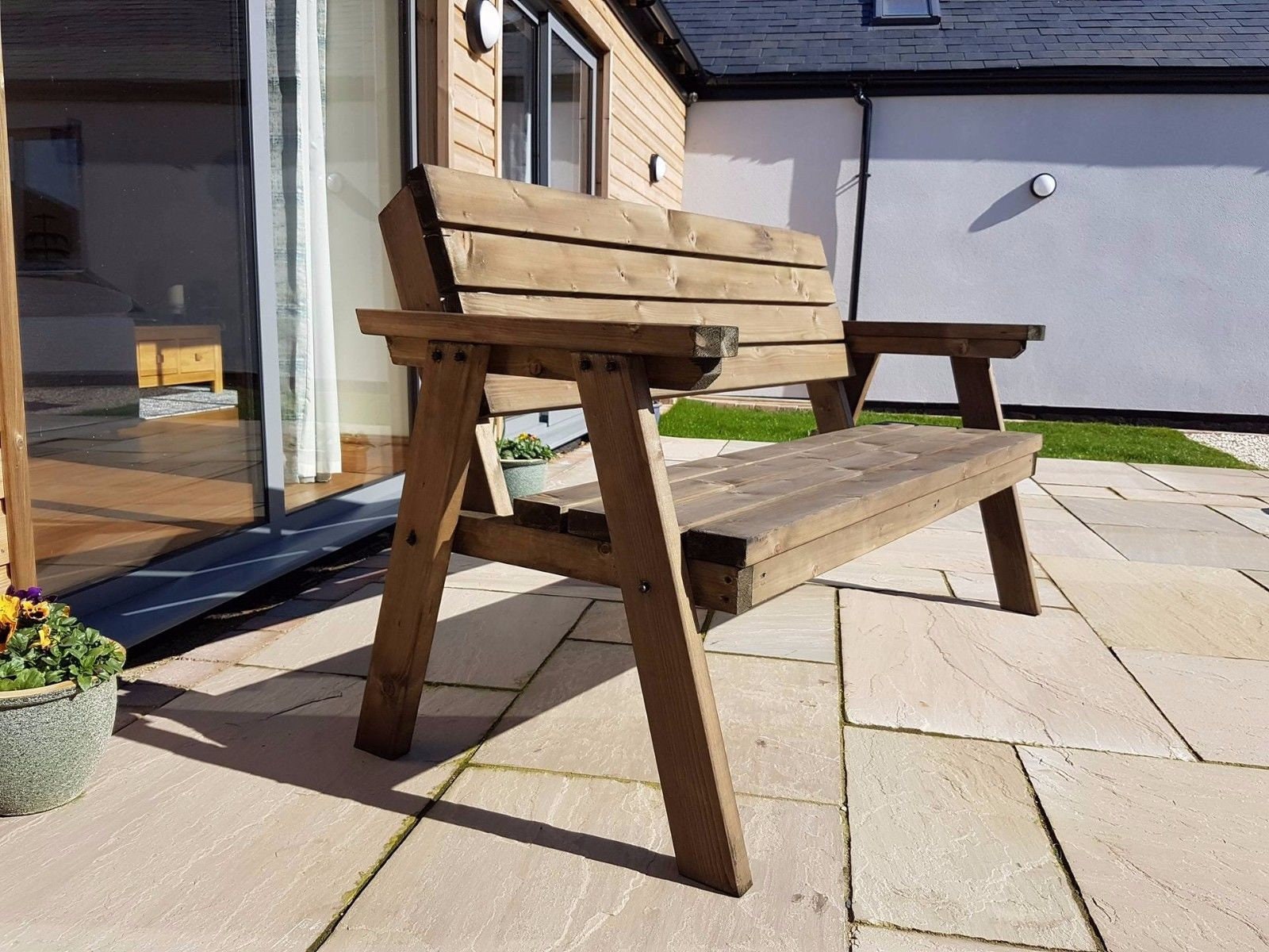 Wooden Garden Fence Bench/seat Consilium Brand - Etsy UK