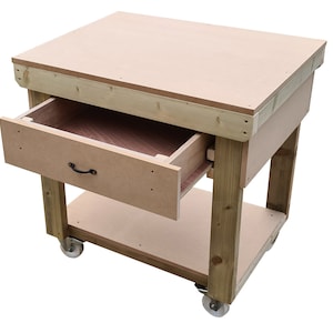 Wooden MDF Top Workbench With Drawers Industrial Heavy-duty Work Table ...