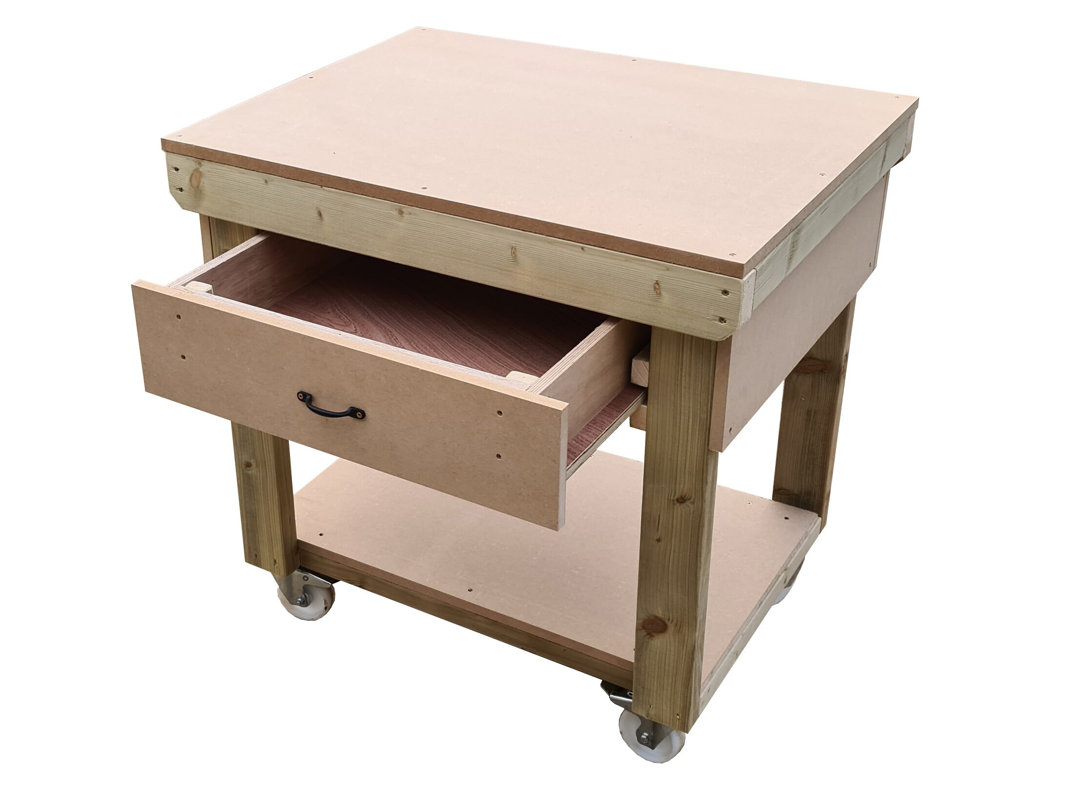 Wooden MDF Top Workbench With Drawers Industrial Heavy-duty - Etsy UK