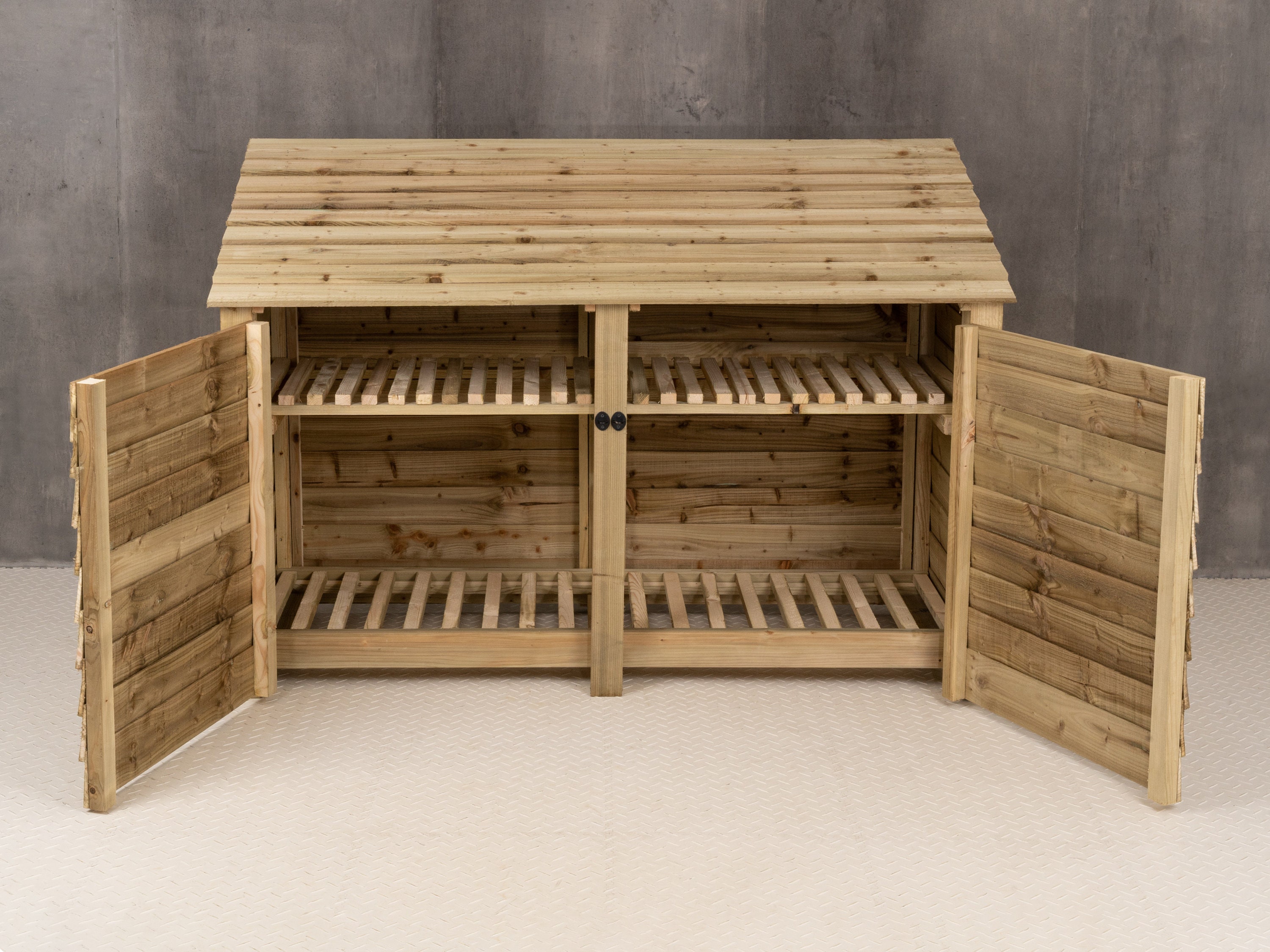 Wooden Log Store With Doors 4ft Firewood Storage Width 1870mm - Etsy.de