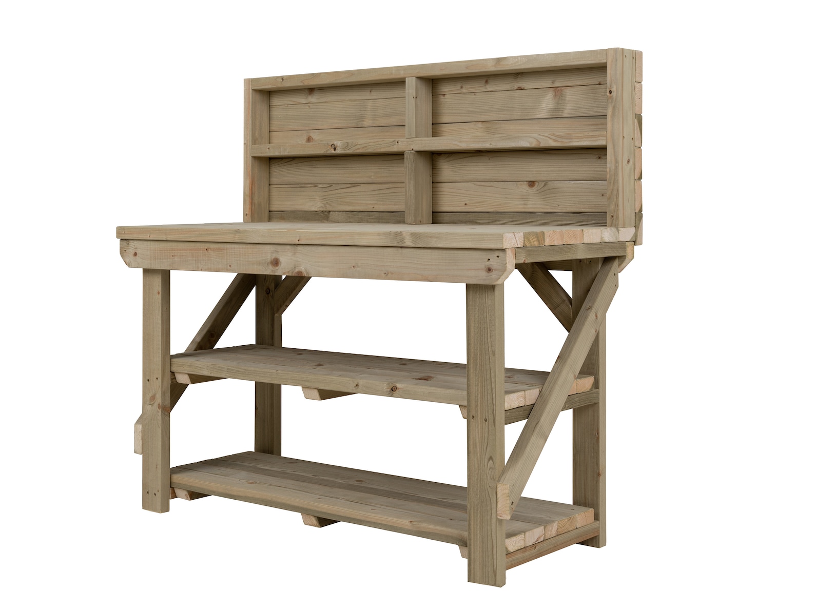 Wooden Indoor/outdoor Workbench With Back Panel and Double - Etsy UK