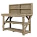 Wooden Indoor/outdoor Workbench With Back Panel and Double Shelf - Etsy UK