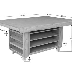 Art/craft Table, Project Workbench With Storage V.1. - Etsy UK