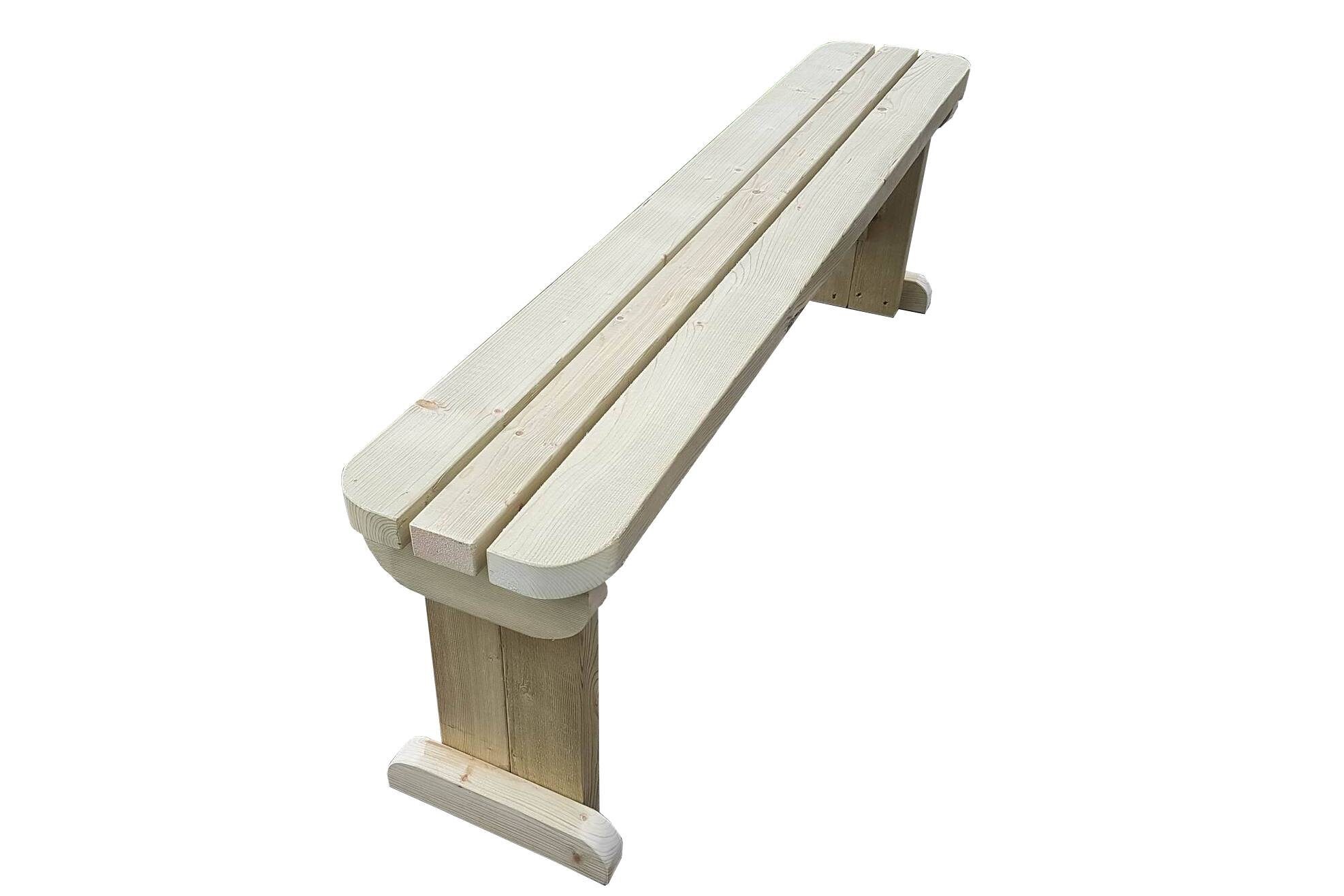 Wooden Garden Fence Bench Hollies Rounded Seating - Etsy UK